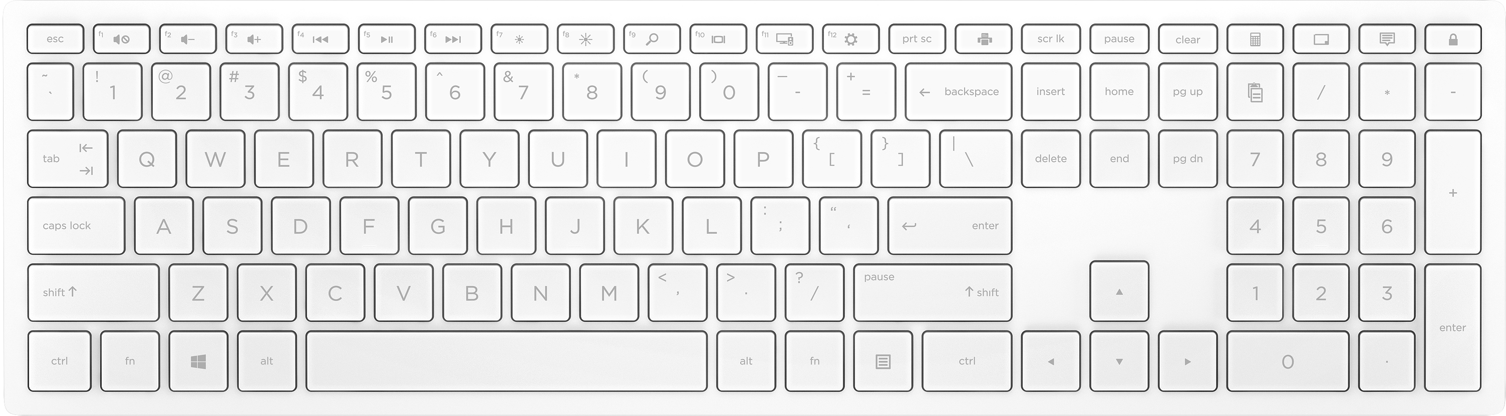 HP Pavilion Wireless Keyboard 600 White - PagineGialle Shop