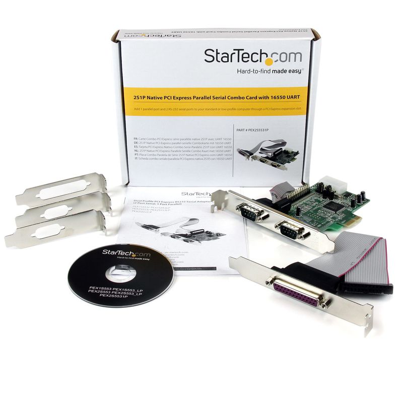 StarTech.com Scheda combo seriale/parallela PCI Express nativa 2S1P con 16550 UART ...