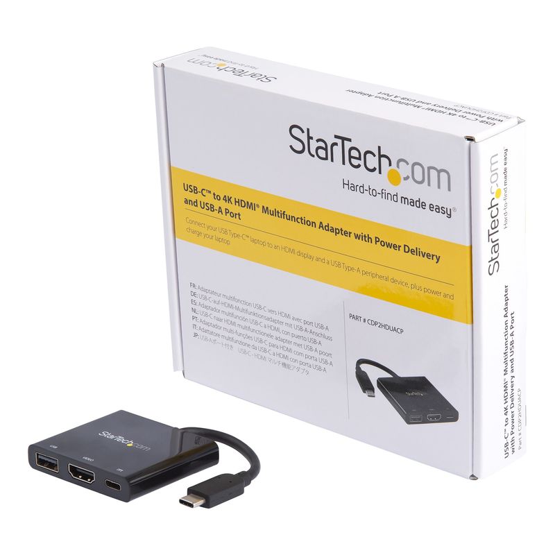 StarTech.com Adattatore multifunzione USB-C a HDMI 4K con fornitura di alimentazione e porta USB ...