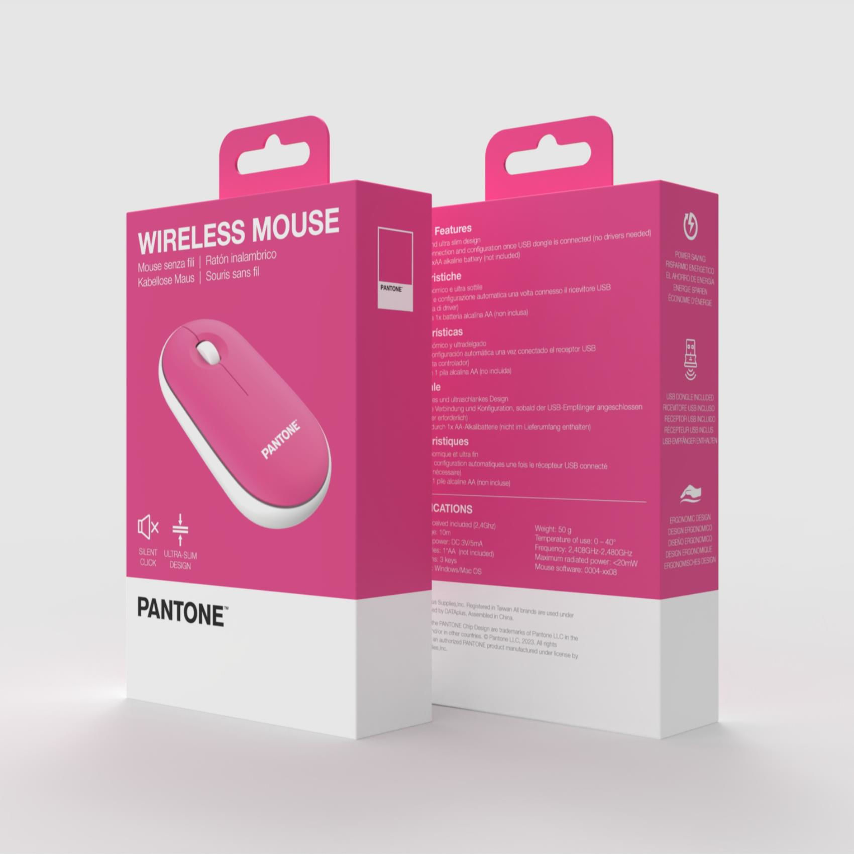 Pantone Celly PT-MS001P1 mouse Ufficio Mano destra 1200 DPI ...